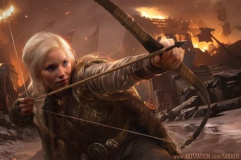 Artwork Women Fantasy Art Fantasy Girl Archer Bow And Arrow