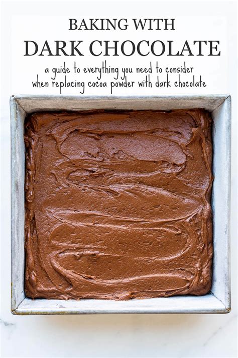 How To Substitute For Cocoa Powder With Dark Chocolate The Bake School