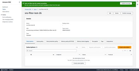 i tried filtering messages based on the payload using amazon sns