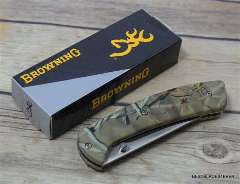 Browning Camo Tactical Liner Lock Folding Pocket Knife With Pocket Clip