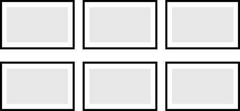 Set Of Six Square Digital Frames Posters In Frame On Wall For Your