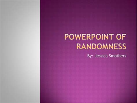 Powerpoint Of Randomness Ppt