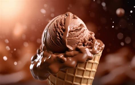 Premium AI Image Delicious Chocolate Ice Cream