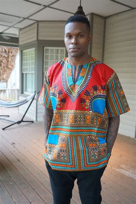 Camiseta Dashiki Hombres Por Pensarafrica En Etsy Moda En áfrica