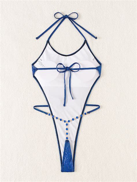 Sexy Backless Jewelry One Piece Bikini