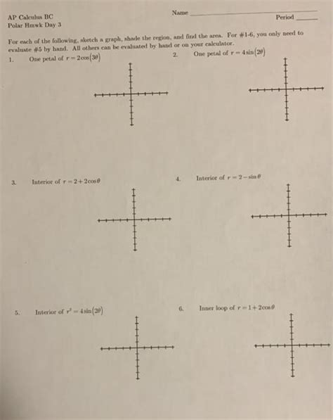 Solved Name Period AP Calculus BC Polar Hmwk Day For Each Chegg