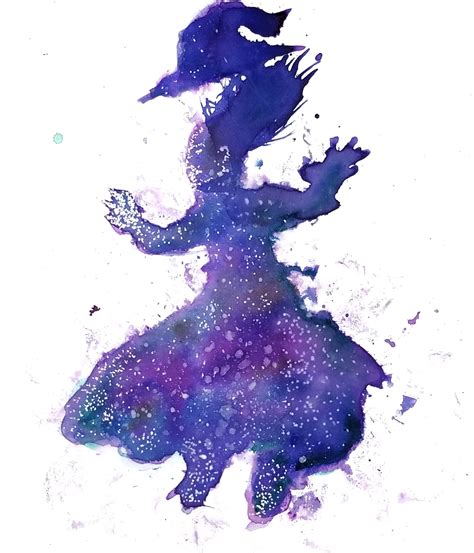 Witch Art Portrait Witch Broom Realistic Comic Style Art Horror Lover