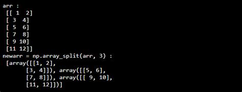 파이썬 Numpy 배열 분할splitting