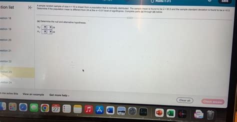 solved a desomine the null and ahemative hypotheses