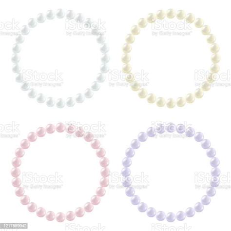 진주 세트와 현실적인 상세한 3d 보석 목걸이 벡터 진주에 대한 스톡 벡터 아트 및 기타 이미지 진주 흰색 0명 Istock
