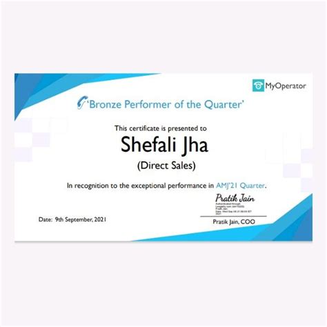 shefali jha on linkedin past achievement myoperator