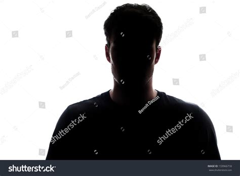 Typical Upper Body Man Silhouette Wearing Stock Photo Edit Now 133966718