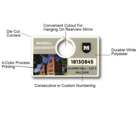 RFID Parking Permit Hang Tags Idtracon