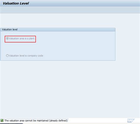 Solved Error Valuation Area Not Defined While Creating SAP Community