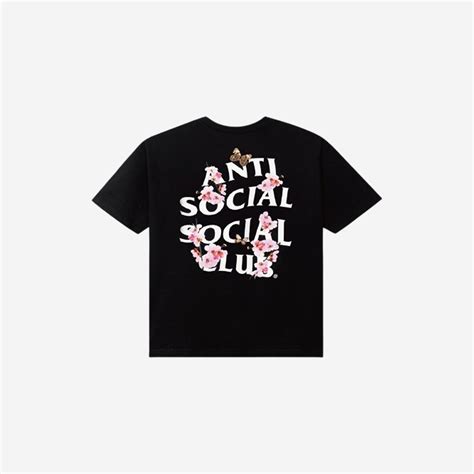 안티소셜소셜클럽 꽃 유에스에이 메이드 티셔츠 블랙 Anti Social Social Club Kream