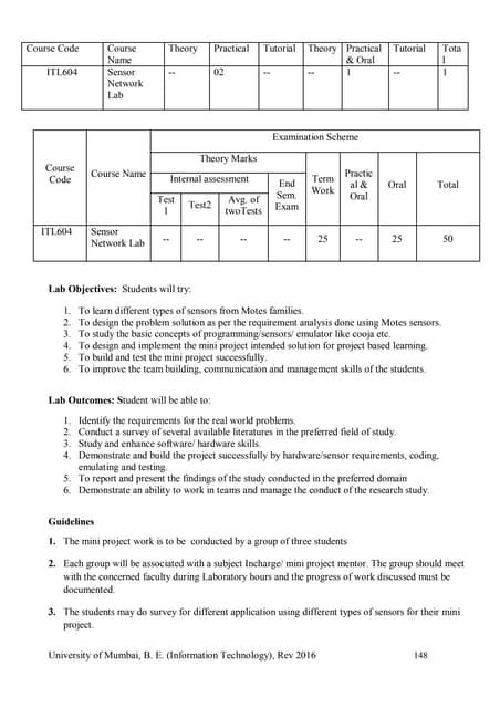 Sensor Networks Lab Syllabus Pdf