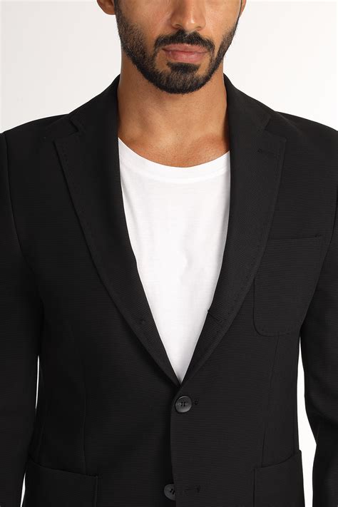 بليزر سليم فيت أسود Tie House