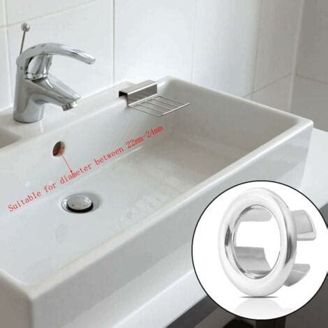 Pieces Sink Overflow Ring Round Hole Sink Trim Sink Overflow Ring Overflow Cover Sink