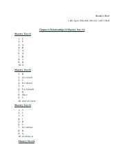 Chapter 6 Relationships II Mastery Test 1 6 Docx Brandon Hunt CRC
