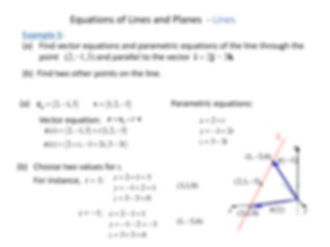 SOLUTION Section 10 5 Equations Of Lines And Planes Part 2 Studypool