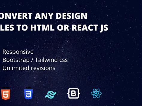 Psd Figma Xd  Png To Html Tailwind Bootstrap Or React Js Upwork