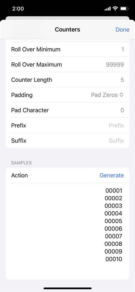 Print Labels With A Running Number Serialized Counter On An IPhone