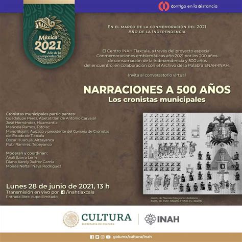 Centro INAH Tlaxcala presentó el conversatorio Narraciones a 500 años