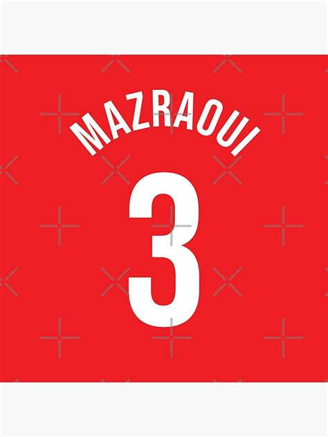 Mazraoui 3 Home Kit 2022 World Cup Poster For Sale By Gotchaface Redbubble