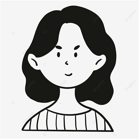 작은 눈 귀여운 일러스트 소녀 무색 캐릭터 아바타 단순한 무색 캐릭터 우상 Png 일러스트 및 Psd 이미지 무료 다운로드 Pngtree