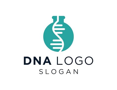 Dna 로고 디자인 프리미엄 벡터