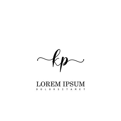 Kp Initial Handwriting Template Design 27848665 Vector Art At Vecteezy