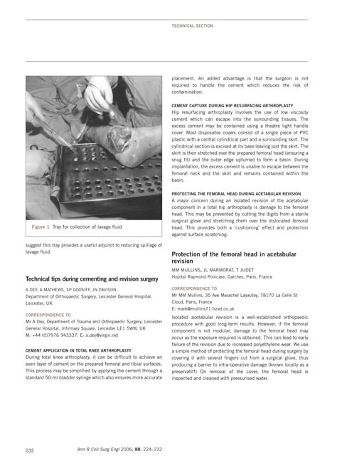 Pdf Technical Tips During Cementing And Revision Surgery
