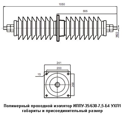 Изоляторы проходные полимерные типа ИППУ
