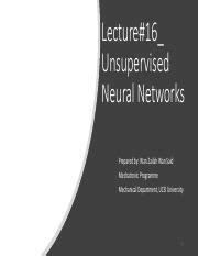 Understanding Unsupervised Neural Networks and Learning | Course Hero