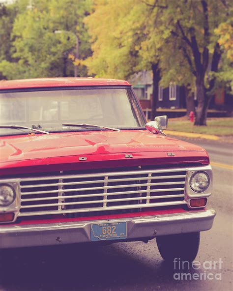 Classic American Vintage Red Pickup Truck Bozeman Montana Photograph By