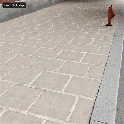 Worn Concrete With Stone Sidewalk Texture Poliigon
