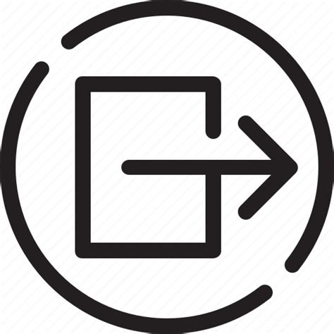 door evacuation exit exit direction inter logout output icon