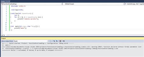 C Why Does This Compile In Vs 2015 But Not In Ideone Stack Overflow