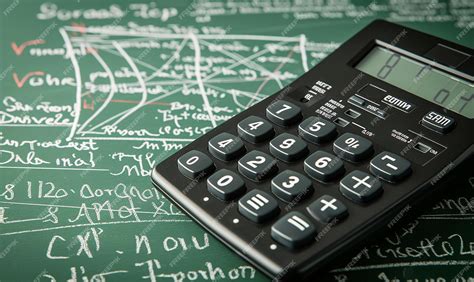 Premium Photo Mathematical Formulas On Calculator Photos