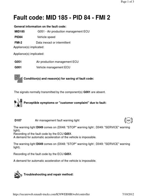 Mid 185 Pid 84 Fmi 2 Download Free Pdf Troubleshooting Vehicles