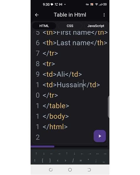 Coding Htmlacademy Learnhtml5andcss3 Htmltutorials Html Table