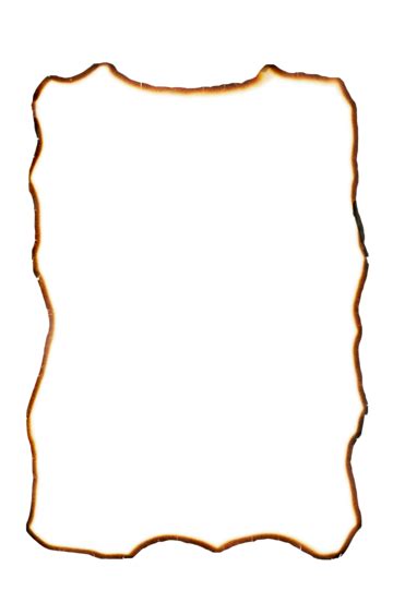 Thick Burned Edges Grungy Crease Abstract Frames Paper Graphic Png