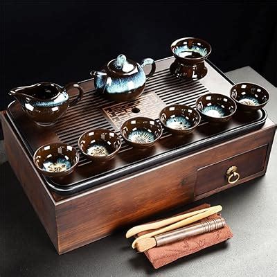 Amazon Tea Set Tea Serving Tray Kung Fu Tea Set With Wood