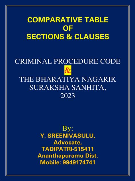 Comparative Table Old And New Crpc Pdf