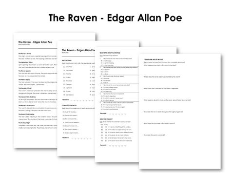 The Raven Edgar Allan Poe Teaching Resources