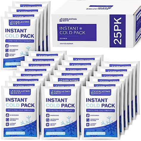 25 Pack Instant Cold Packs Instant Ice Packs For Injuries
