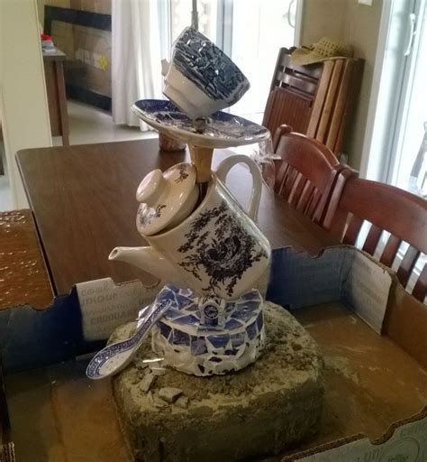 Repurposed Tea Set For Magical Outdoor Decor