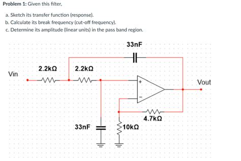 Solved Problem 1 Given This Filter A Sketch Its Transfer