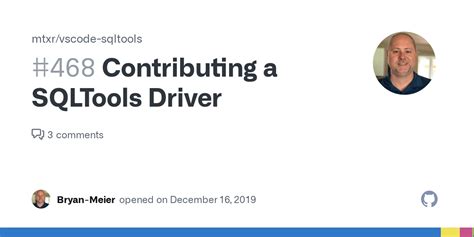 Contributing A Sqltools Driver · Issue 468 · Mtxrvscode Sqltools · Github