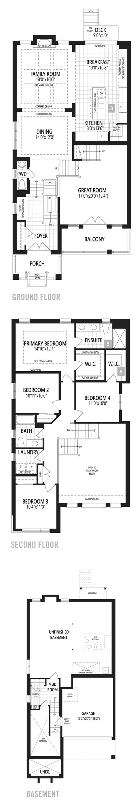 Hawthorne East Village By Mattamy Mara Floorplan 4 Bed And 25 Bath